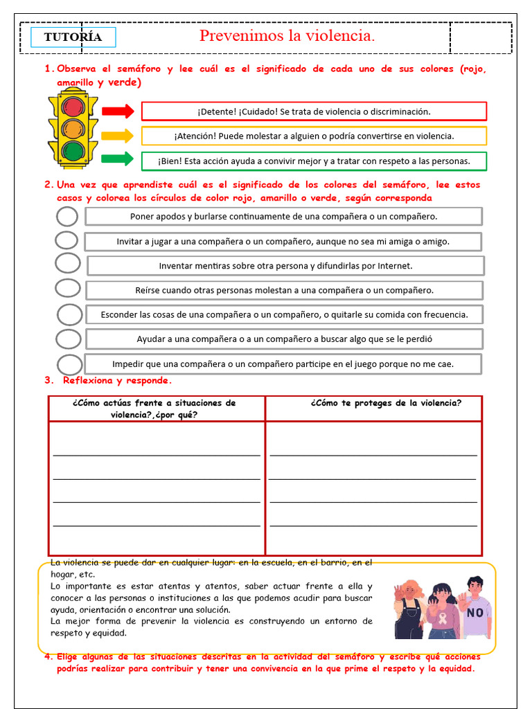 D1 A3 FICHA-TUTORIA Prevenimos La Violencia Rev01 | PDF | La violencia ...