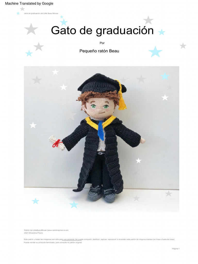 Little Beau Mouse Graduation Jack | PDF