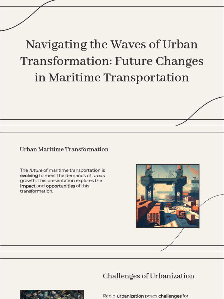 Urban Maritime Transport Evolution | PDF | Business