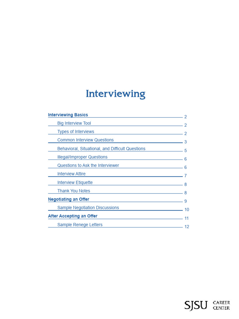 Guide Interviewing | PDF | Nonverbal Communication | Employment