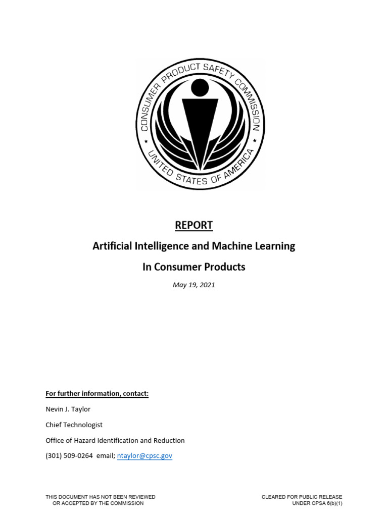 Artificial Intelligence and Machine Learning in Consumer Products | PDF ... Artificial Intelligence and Machine Learning in Consumer Products | PDF ...