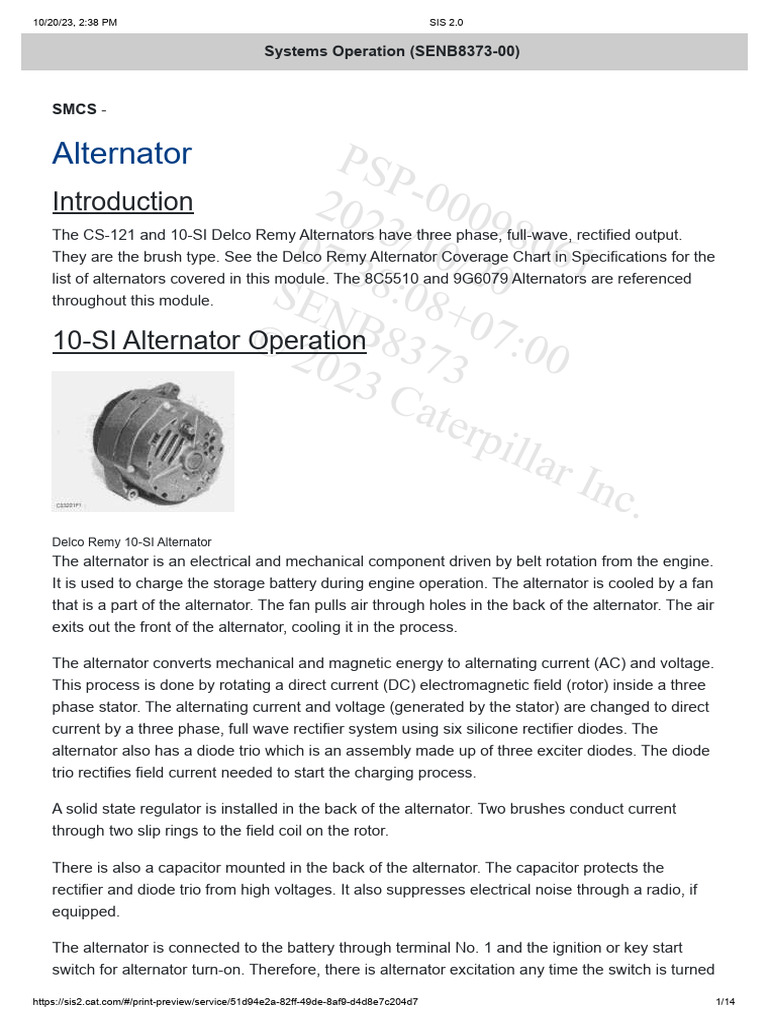 Alternator Explanation | PDF