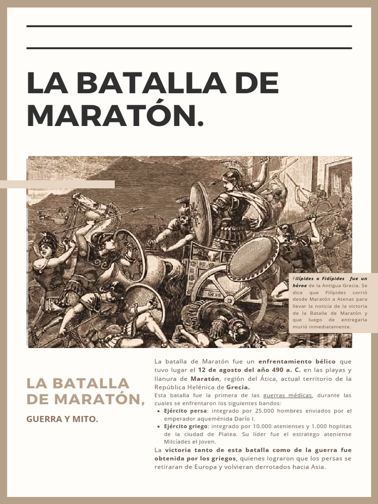 La Batalla de Maratón: Historia y Mito | PDF