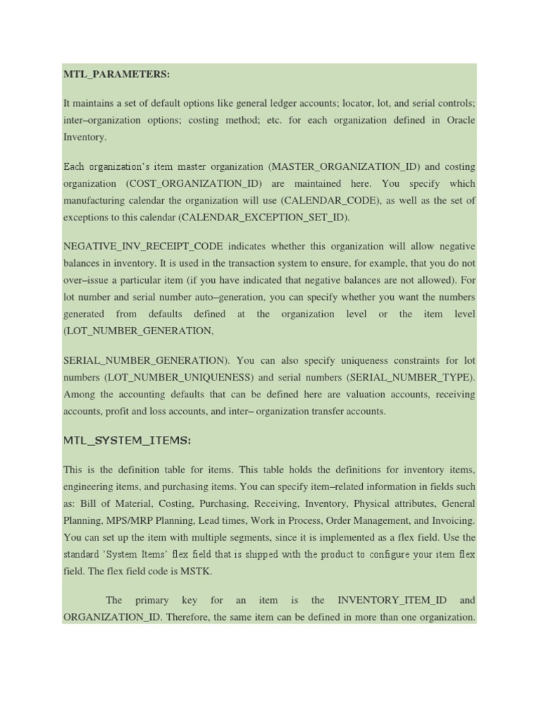 MTL Tables | PDF | Database Transaction | Pl/Sql