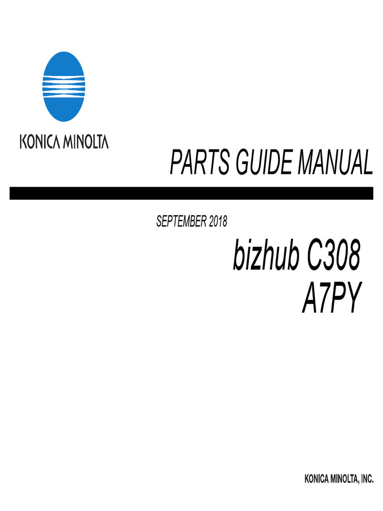 BizHub C308 Parts List | PDF