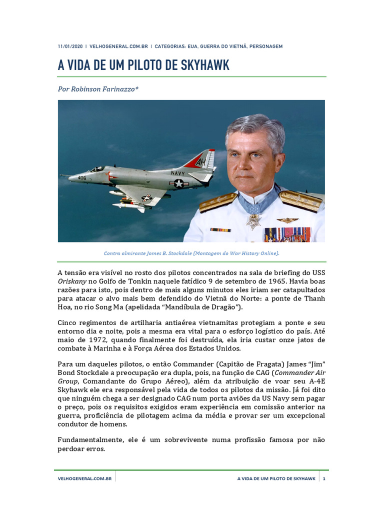 A Vida de Um Piloto de Skyhawk | PDF | Guerra do Vietnã | Os Estados Unidos