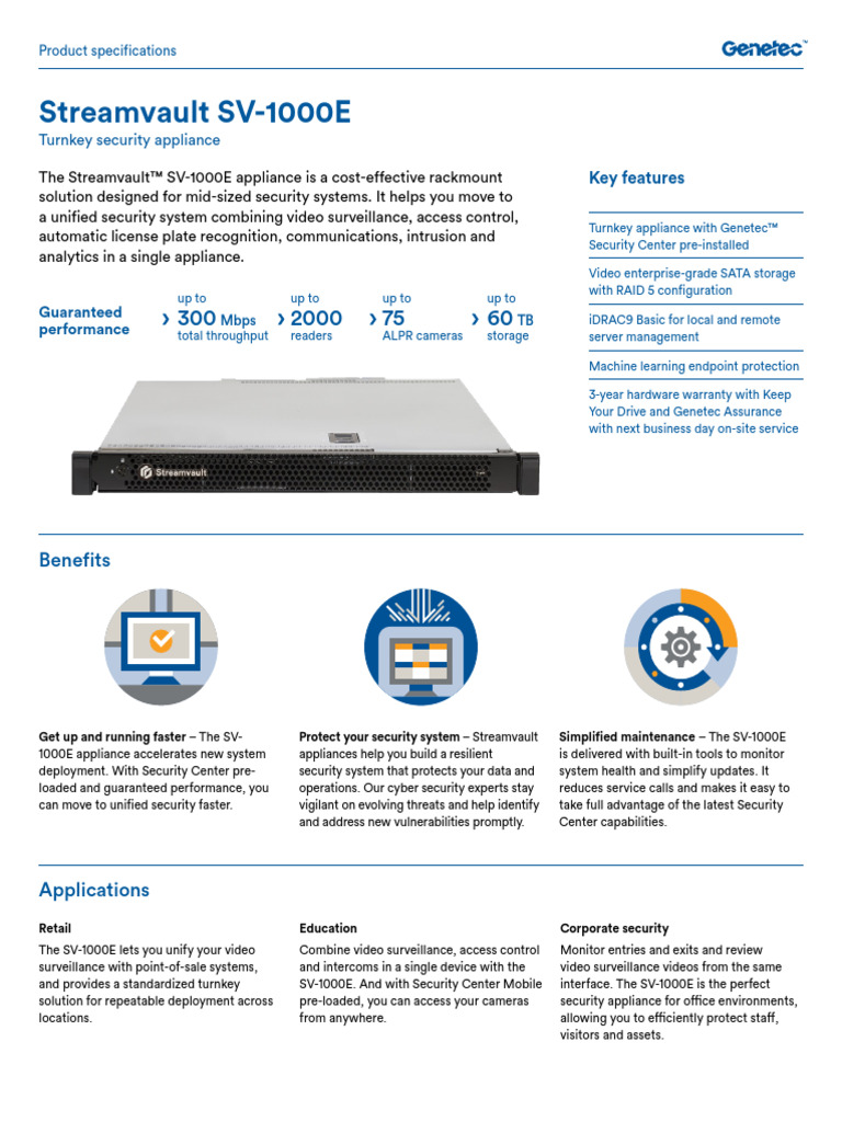 Streamvault SV 1000e | Download Free PDF | Usb | Security Alarm