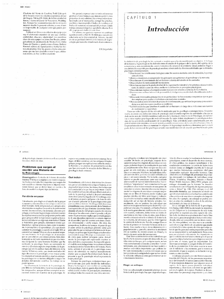 CAPITULO I HERGENHAHN Introduccion Psicologia | PDF