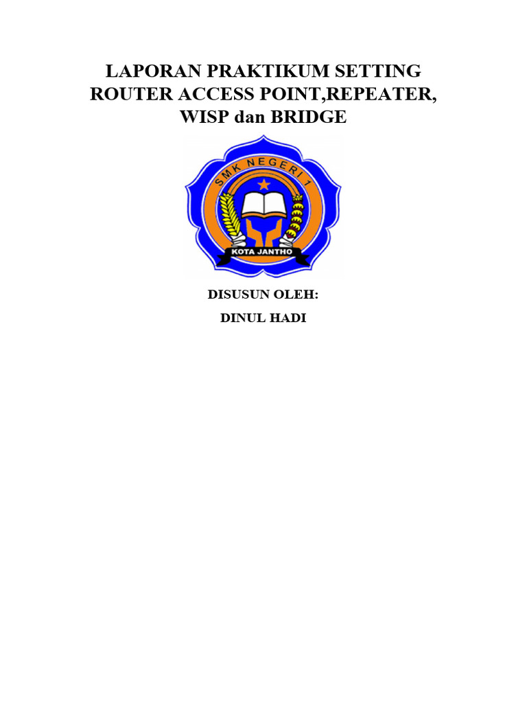 Laporan Praktikum Setting Router Access Point Dinul Hadi | PDF