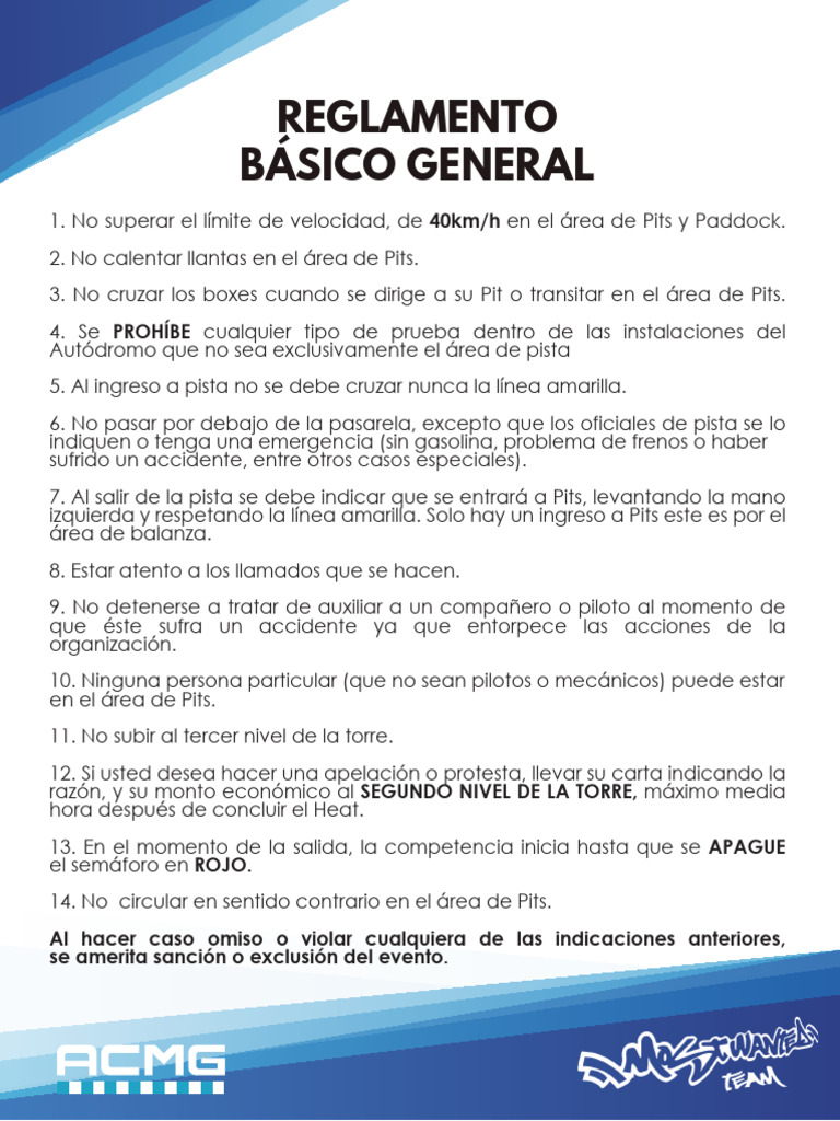 Reglamento General | PDF