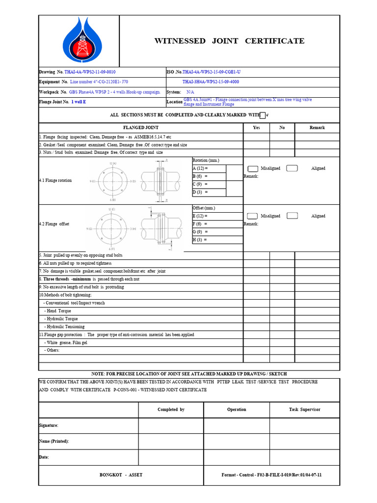 JIMS DOCUMENT FOR JOINT#1-7 Well E | PDF