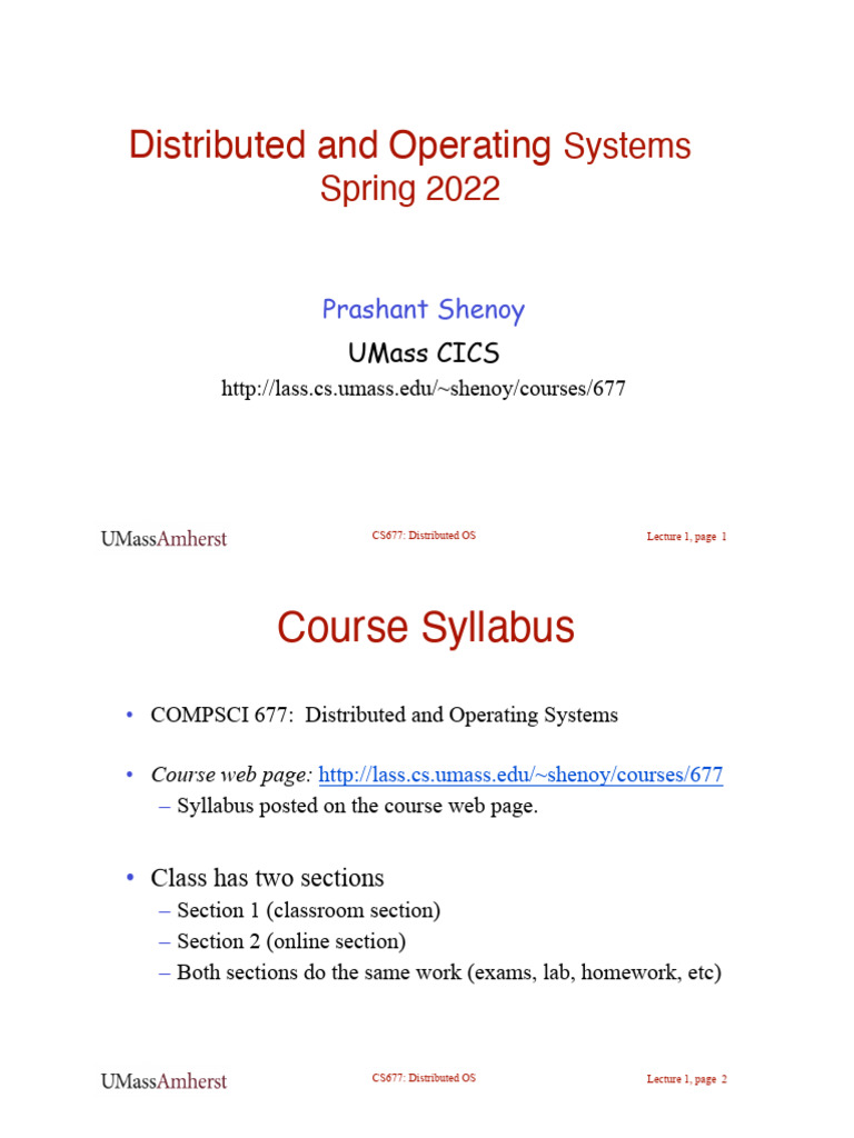 Lec 01 | PDF | Operating System | Computer Cluster