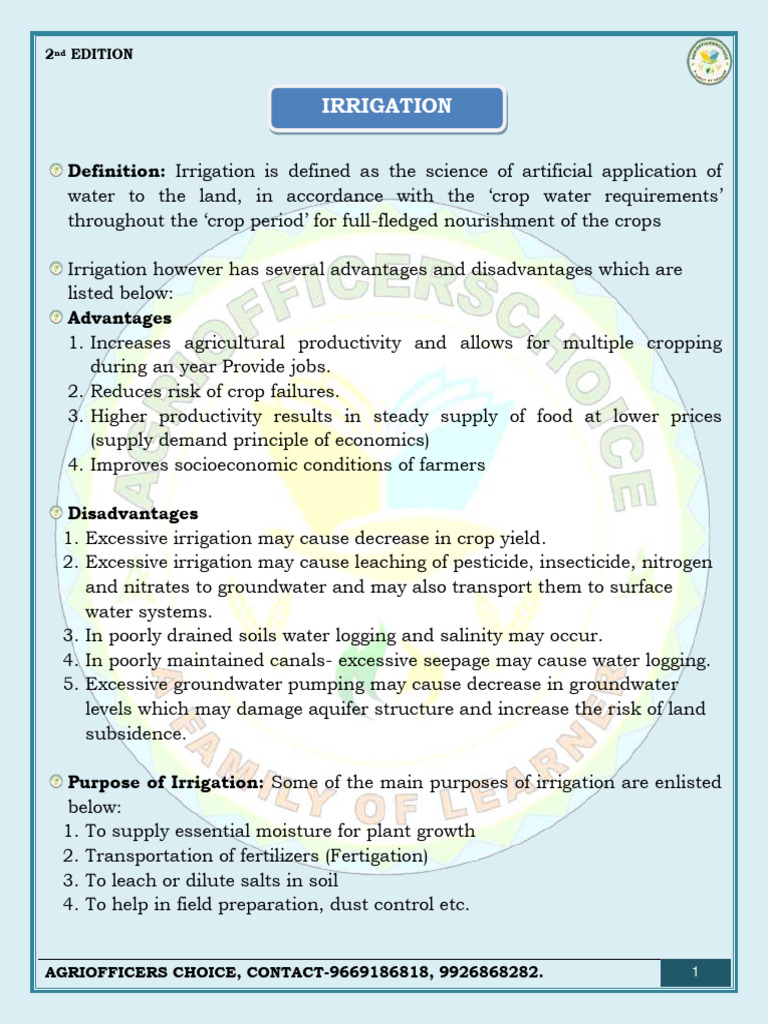 Irrigation | PDF