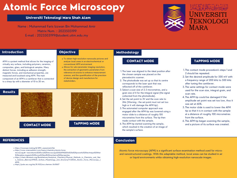 Lab 6 Scanning Probe & Atomic Force Micros | PDF | Atomic Force Microscopy | Scientific Method