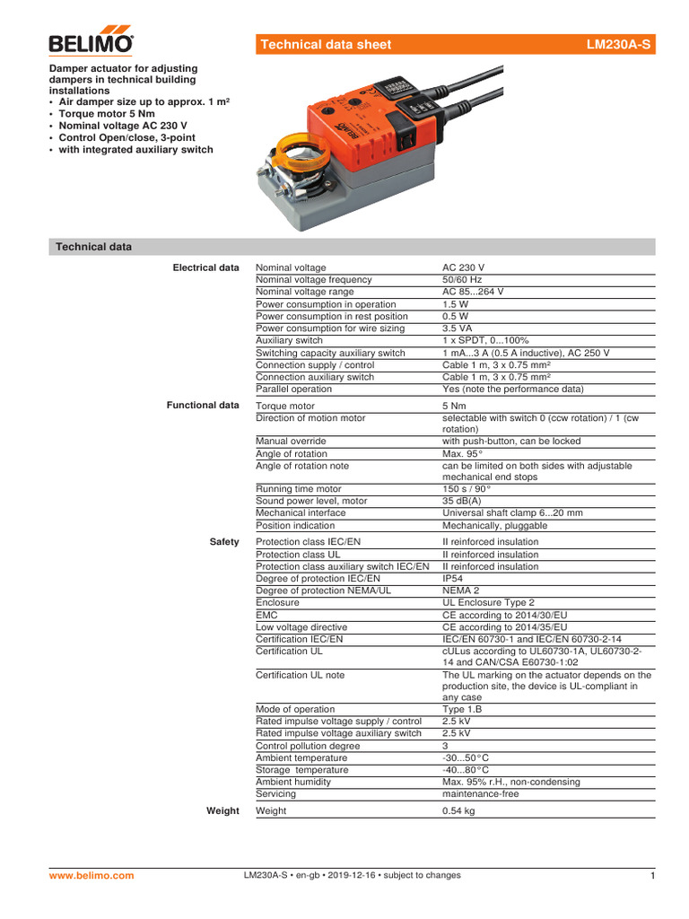 Lm230a S | Download Free PDF | Switch | Electric Motor
