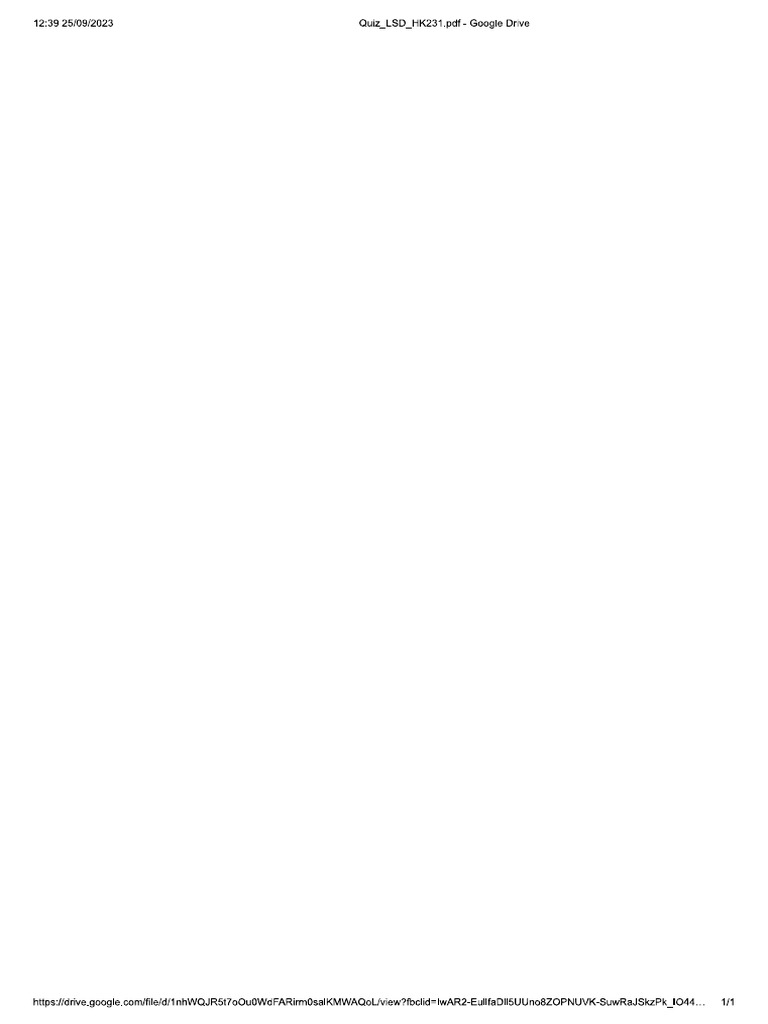 Quiz LSD Hk231 | PDF