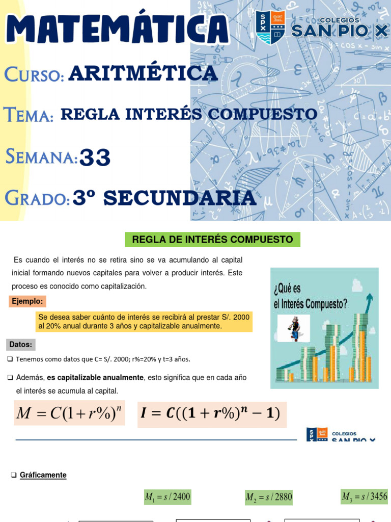 Interés Compuesto: Ejemplos y Soluciones | PDF