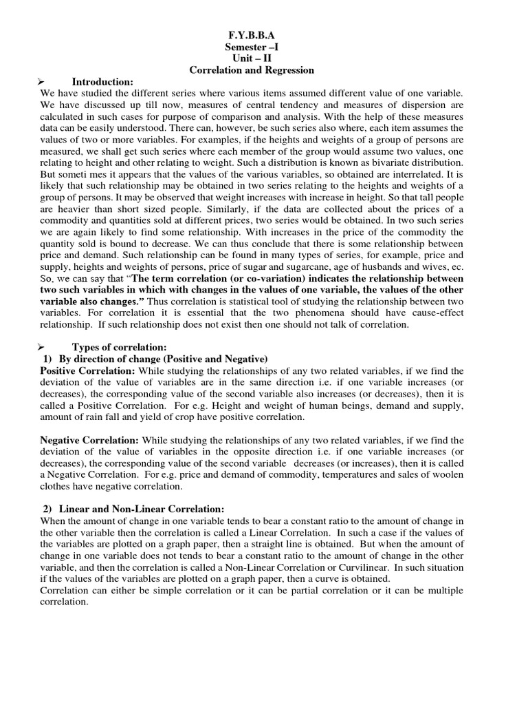 Unit 2 - (A) Correlation & Regression | PDF | Cost Of Living | Linear ... Unit 2 - (A) Correlation & Regression | PDF | Cost Of Living | Linear ...