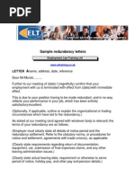 Redundancy Notice Letter Template | PDF | Career & Growth | Law