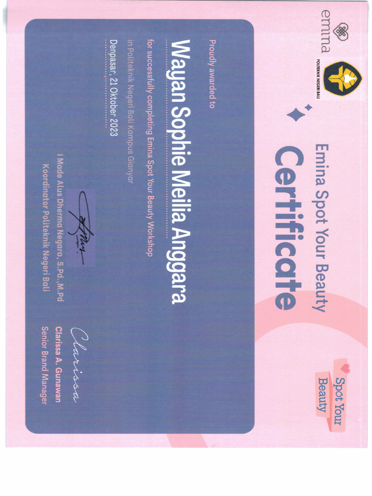 Ak Sophie Meilia | PDF