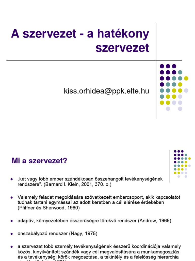 Szerv Bevezeto | PDF