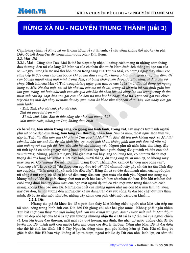 Rung Xa Nu - Nguyen Trung Thanh (Tiet 3) | PDF
