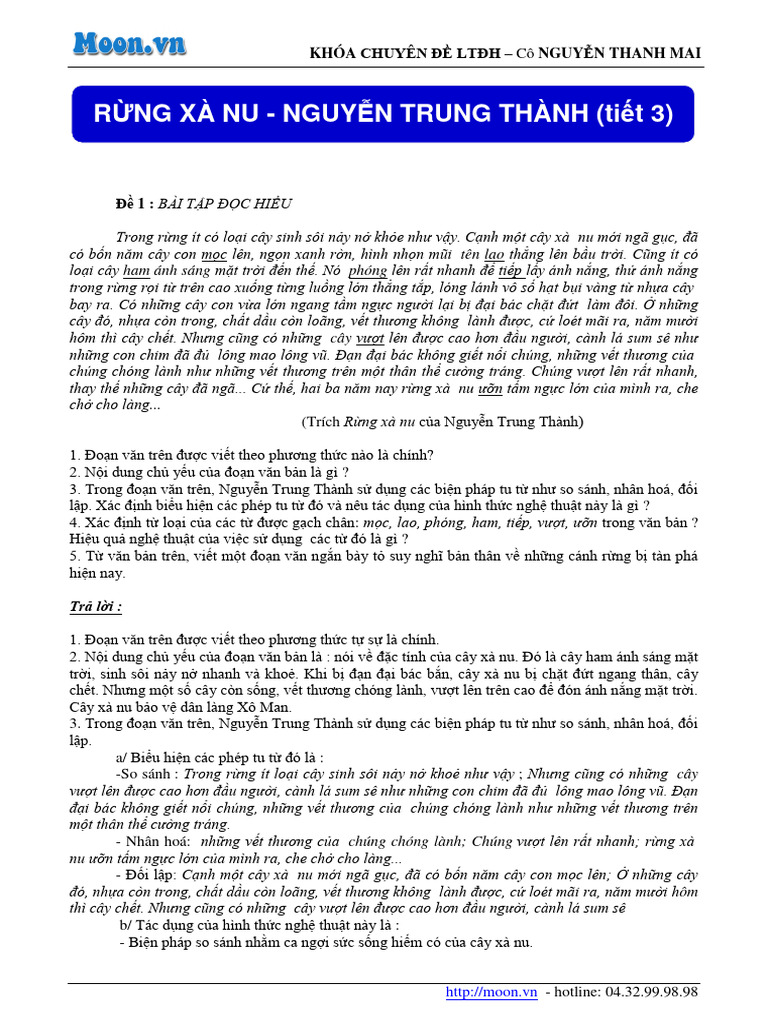 Rung Xa Nu - Nguyen Trung Thanh (Tiet 4) | PDF