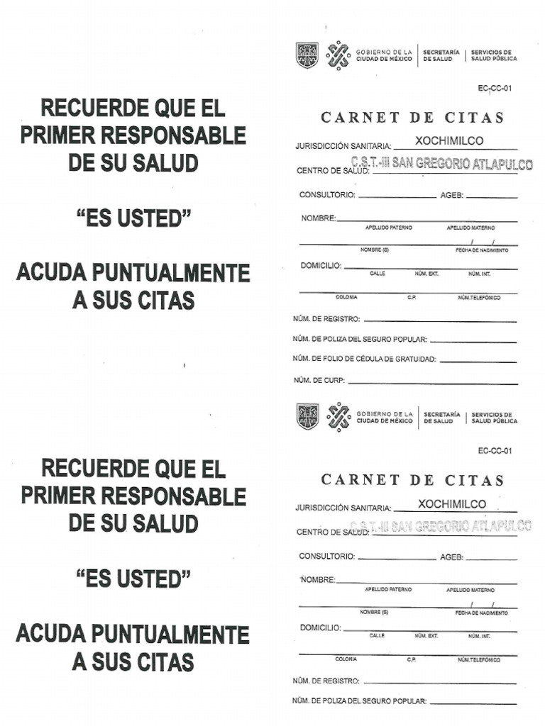 Carnet de Citas | PDF