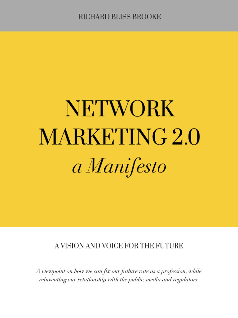 Final Network Marketing 2.0 | PDF | Multi Level Marketing | Sales