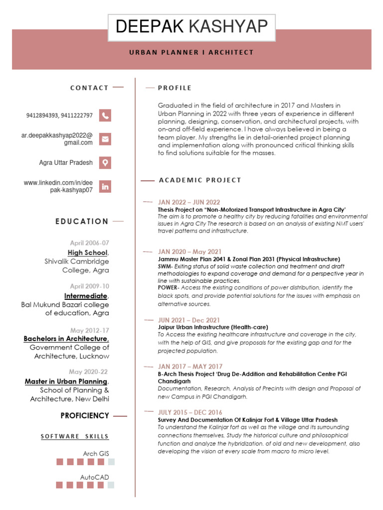 Deepak Kashyap CV 2022 | PDF