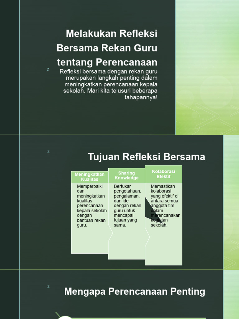 Refleksi Kolaboratif Guru untuk Perencanaan | PDF
