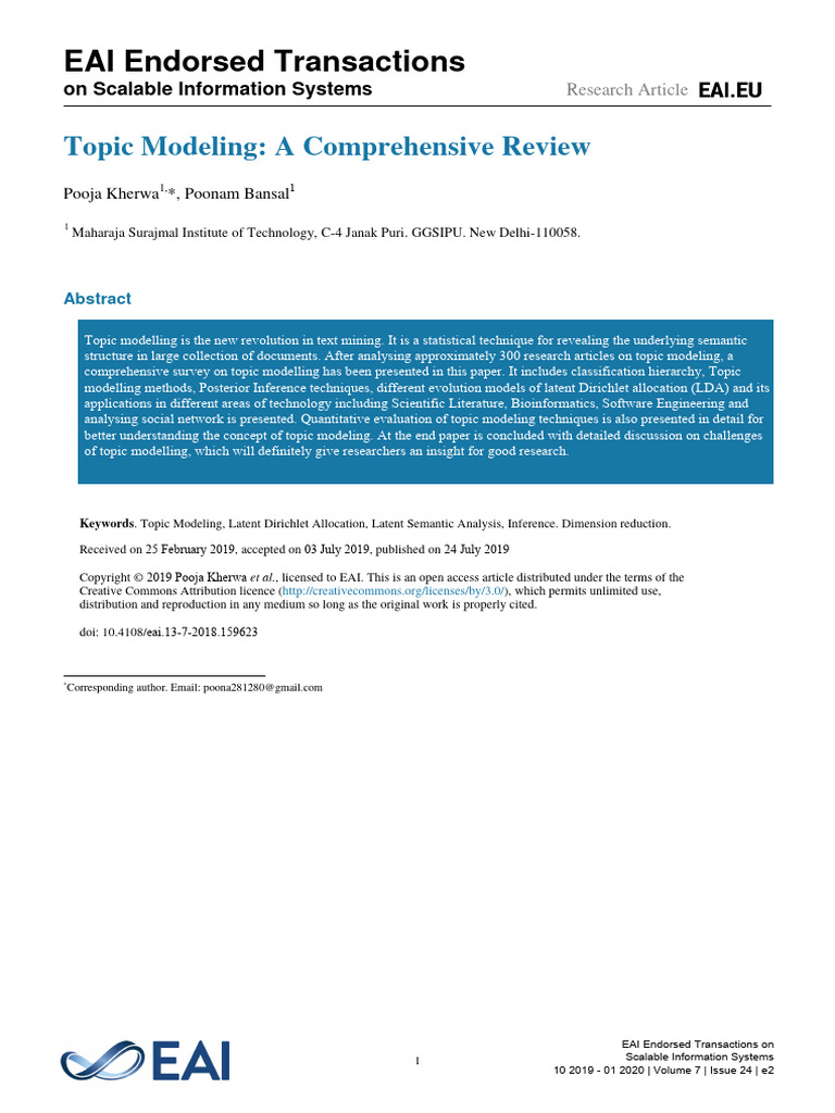 Eai 13-7-2018 159623 | PDF | Applied Mathematics | Statistics