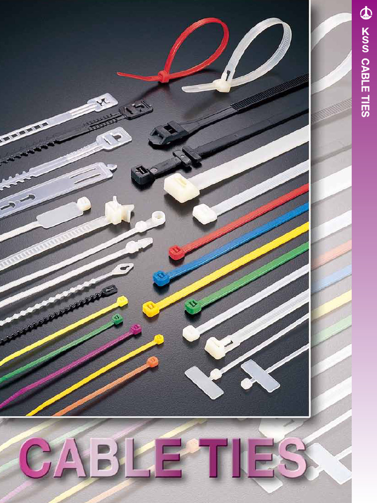KSS Cable Ties: Types and Features | PDF | Wear | Nylon