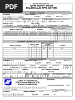 SSS Death Claim Application Form | PDF | Identity Document | Government ...