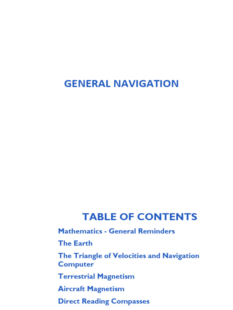 General Navigation | PDF