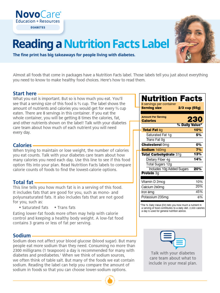 Reading A Nutrition Facts Label | PDF