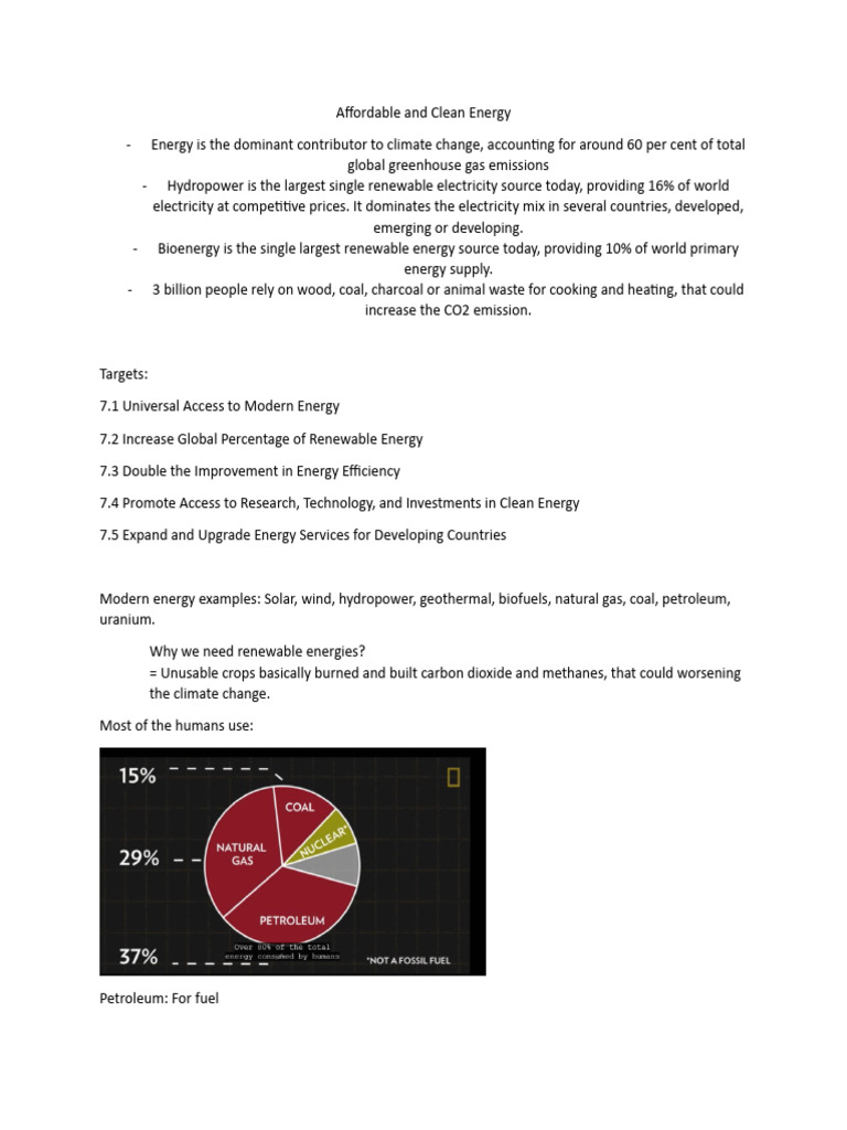 Affordable and Clean Energy | PDF | Renewable Energy | Sustainable Energy