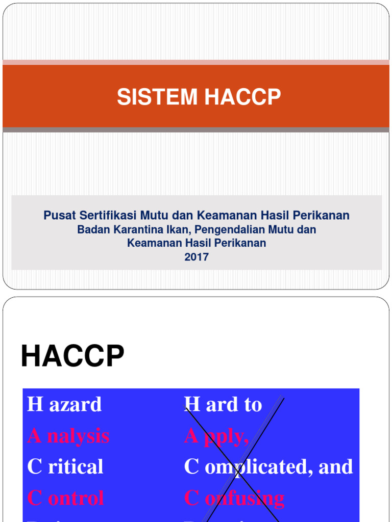 Panduan Sistem HACCP untuk Keamanan Pangan | PDF | Pengembangan Diri