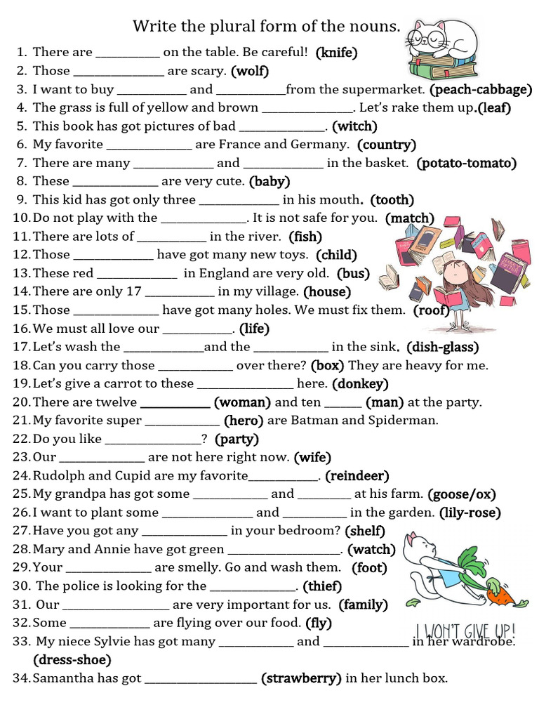 Perfect Worksheet Plural Form of Nouns Practice - 147938 | PDF | Home ...