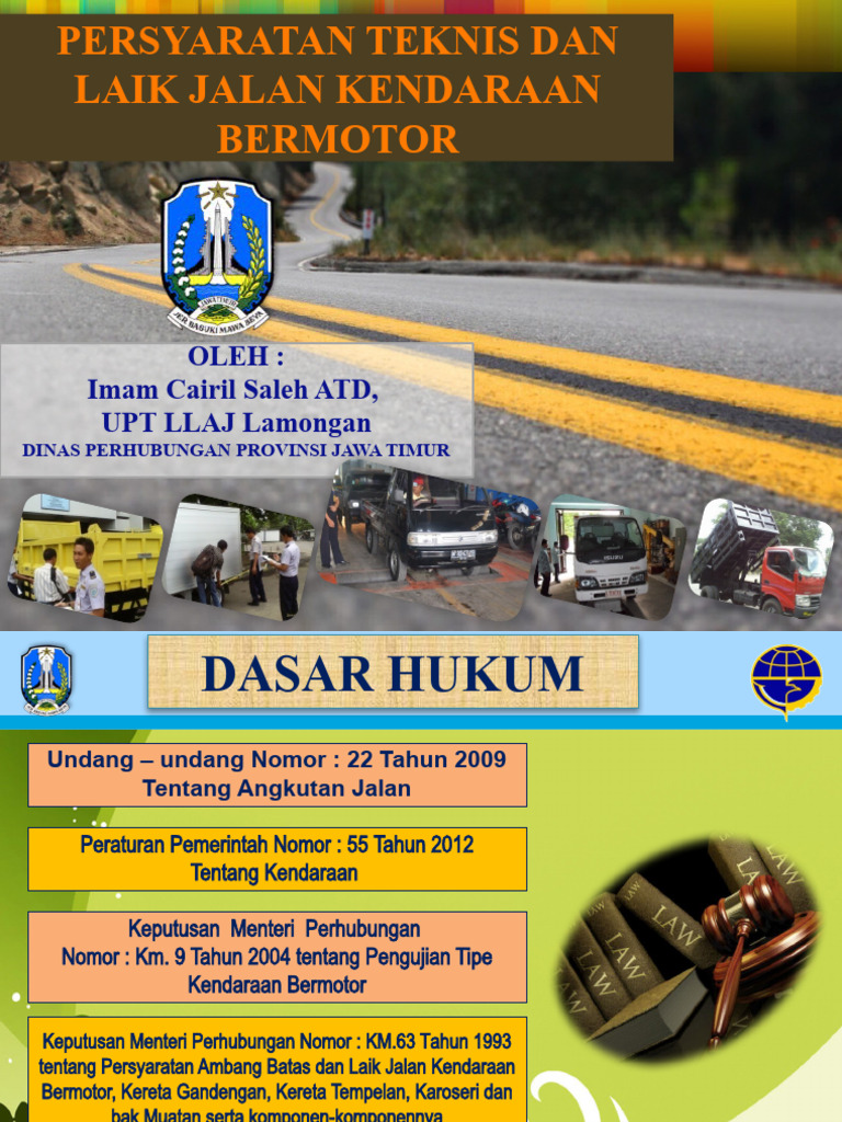 Persyaratan Laik Jalan Kendaraan Bermotor | PDF