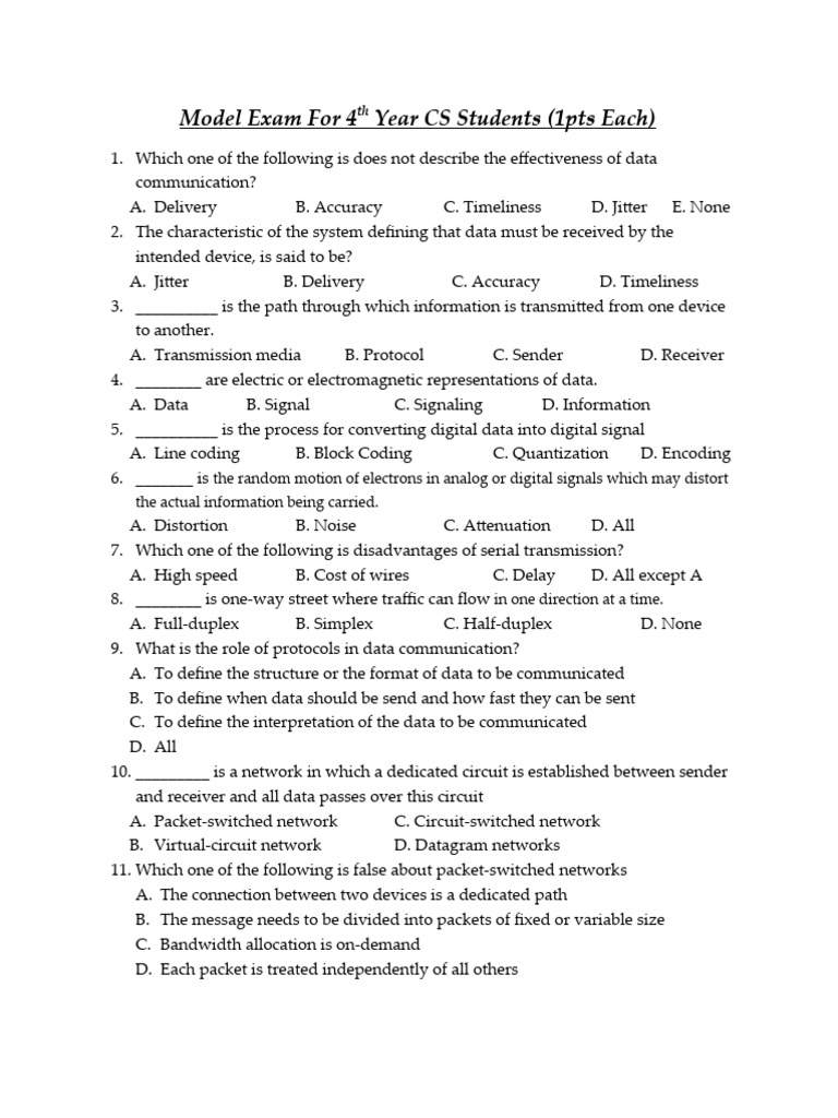 DCCN Model Exam | PDF | Computer Network | Ip Address