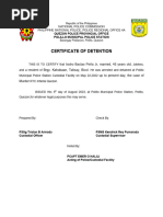 Certificate of Detention | PDF | Detention (Imprisonment) | Criminology