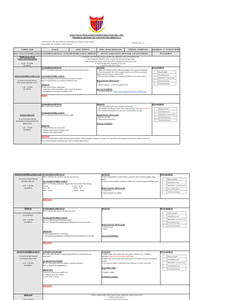 RPH M23 - Pembinaan | PDF