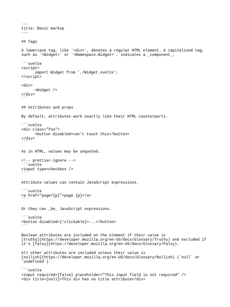 02 Basic Markup | PDF