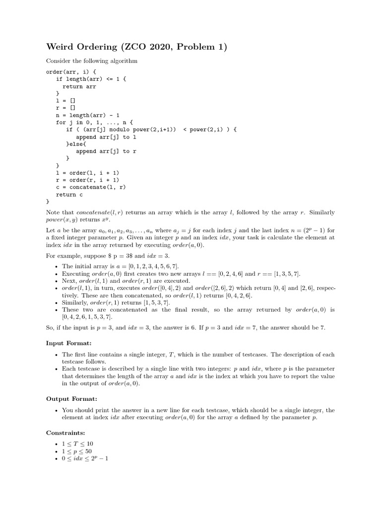 Zco2020 Question Paper | PDF | Theoretical Computer Science | Applied Mathematics