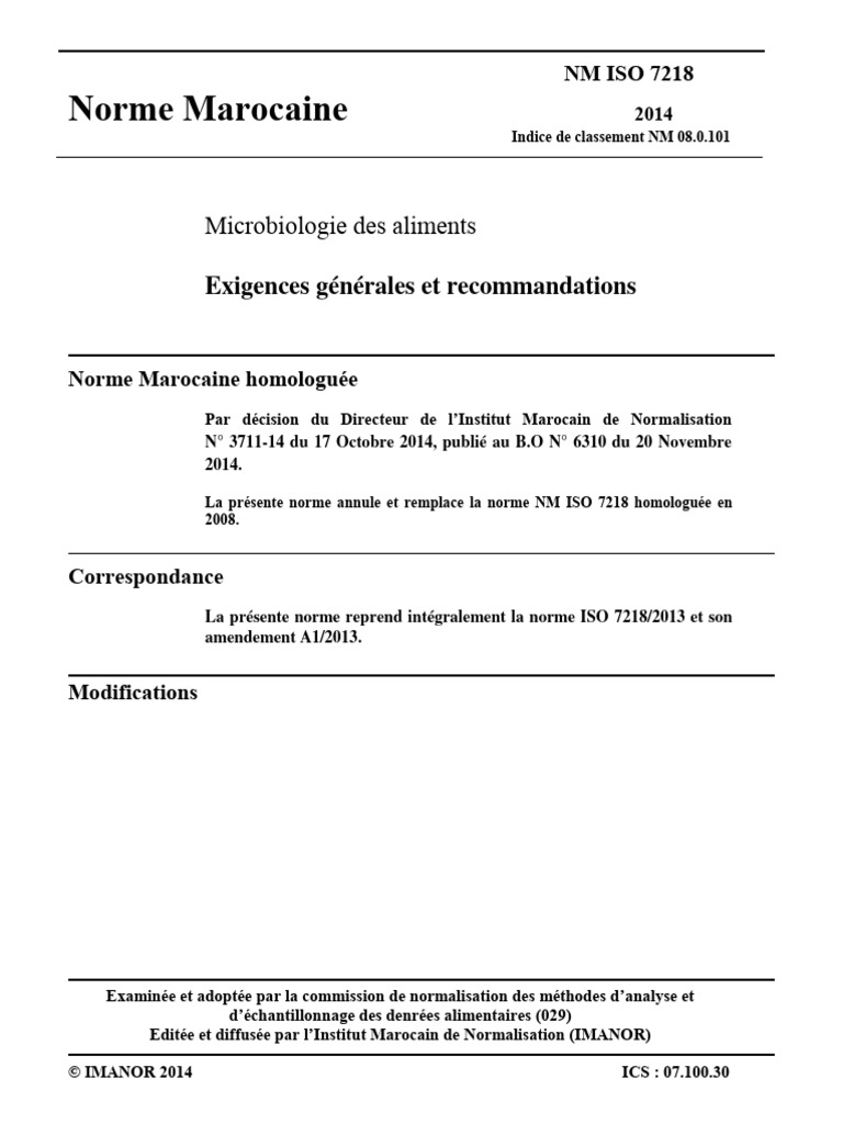 Iso 7218 | PDF | Calibrage | Ultra-violet