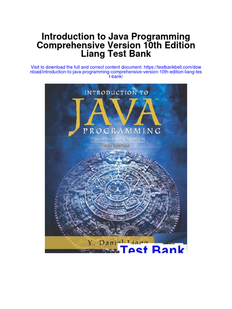 Introduction To Java Programming Comprehensive Version 10th Edition ...