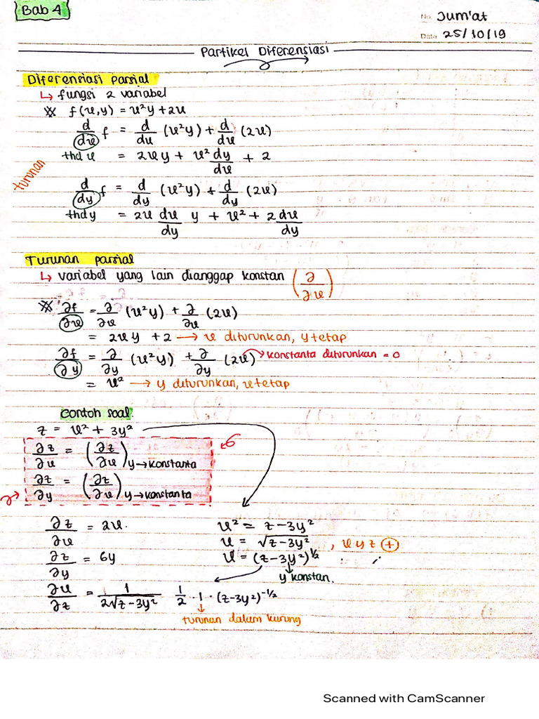 Catetan Fismat Partikel Diferensiasi | PDF