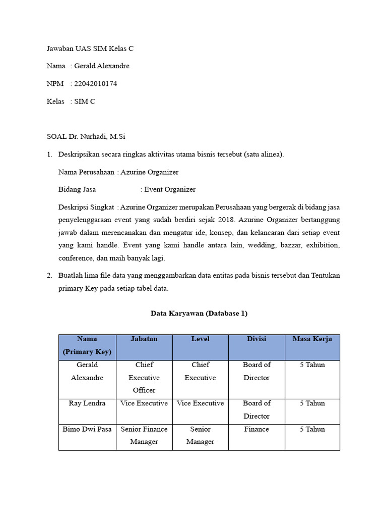 Kelas C EAS Gerald Alexandre 22042010174 Des2023 | PDF