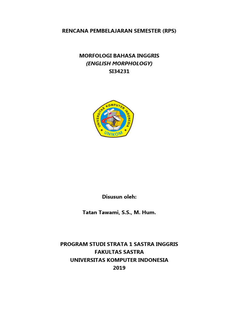 RPS English Morphology | PDF